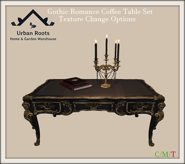 Second Life Marketplace - UR Gothic Romance Coffee Table Set